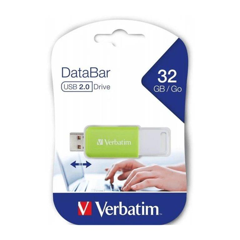 Verbatim DataBar 32GB USB 2.0 Type-A Flash Drive Green 49454 – FirstShop
