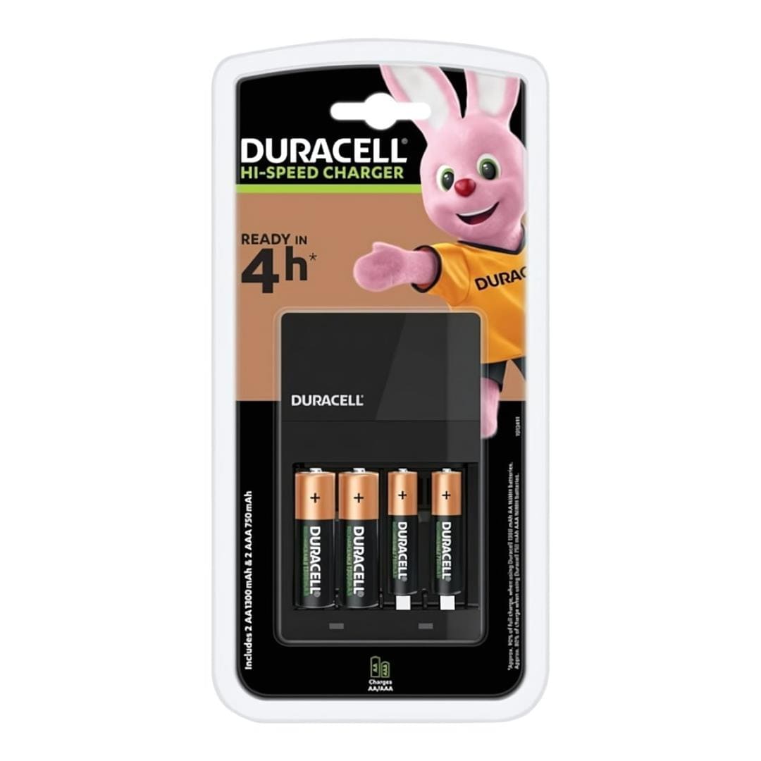 Duracell High Speed Charger 2xAA and 2xAAA Batteries 118584 – FirstShop