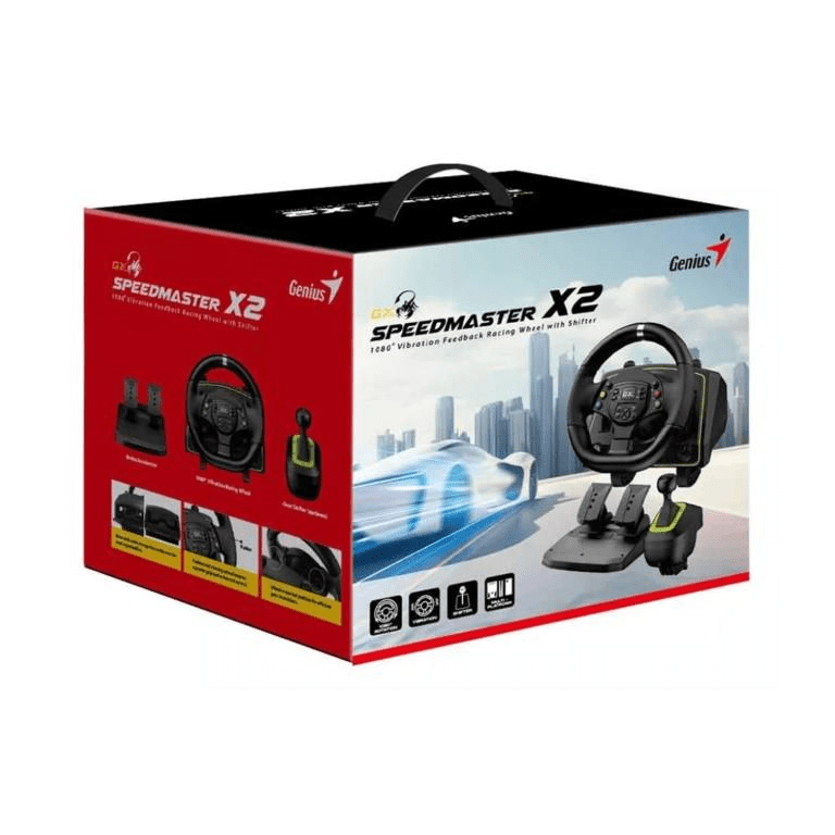 Genius SpeedMaster X2 Racing Wheel for PS and Xbox 31620002400 – FirstShop