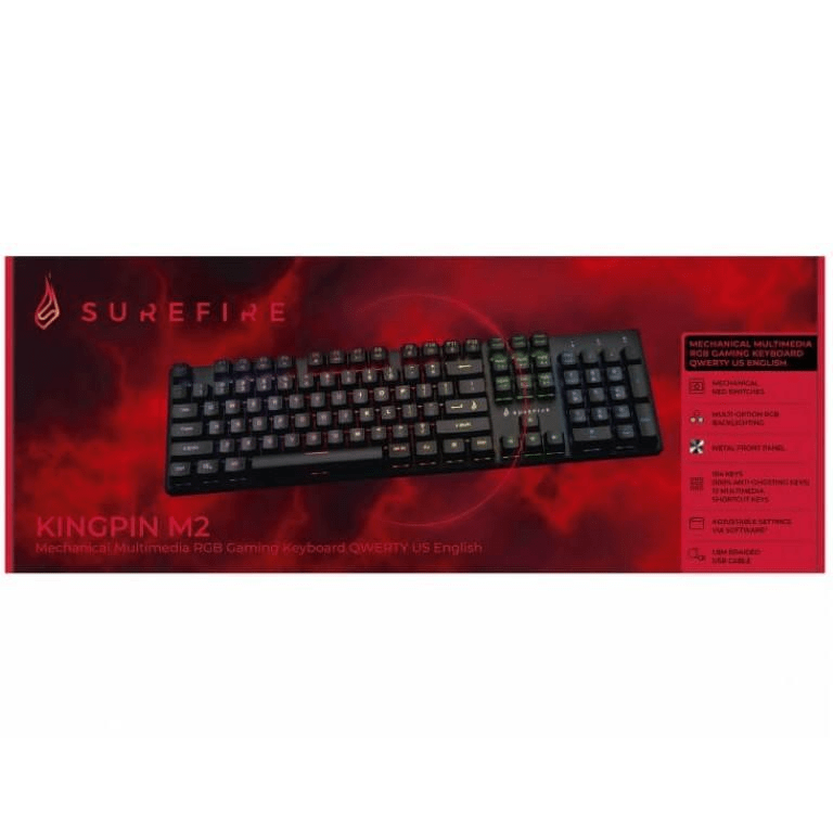 SureFire Kingpin M2 RGB Multimedia Wired Gaming Keyboard 48719 – FirstShop