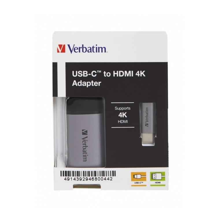 Verbatim USB-C to HDMI 4K Adapter 49143 – FirstShop