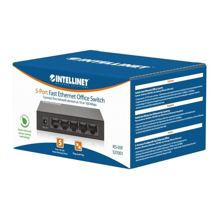 Intellinet 5-Port Fast Ethernet Office Switch 523301 – FirstShop