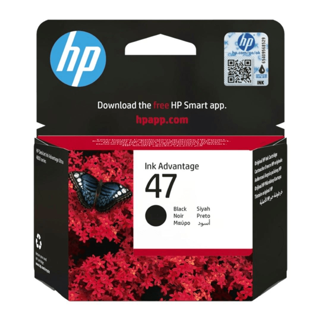 HP 47 Ink Advantage Black Printer Cartridge Original 6ZD21AE Single-pa ...