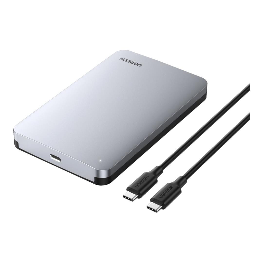 Ugreen CM300 2.5-inch USB-C Hard Drive Enclosure Silver 70499 – FirstShop