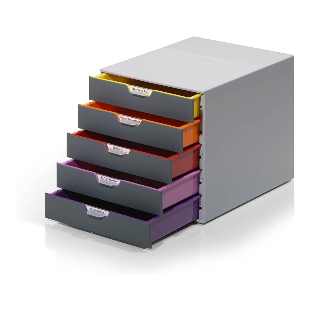 Durable VARICOLOR 5 Drawer A4 Document Storage Organizer 760527 – FirstShop