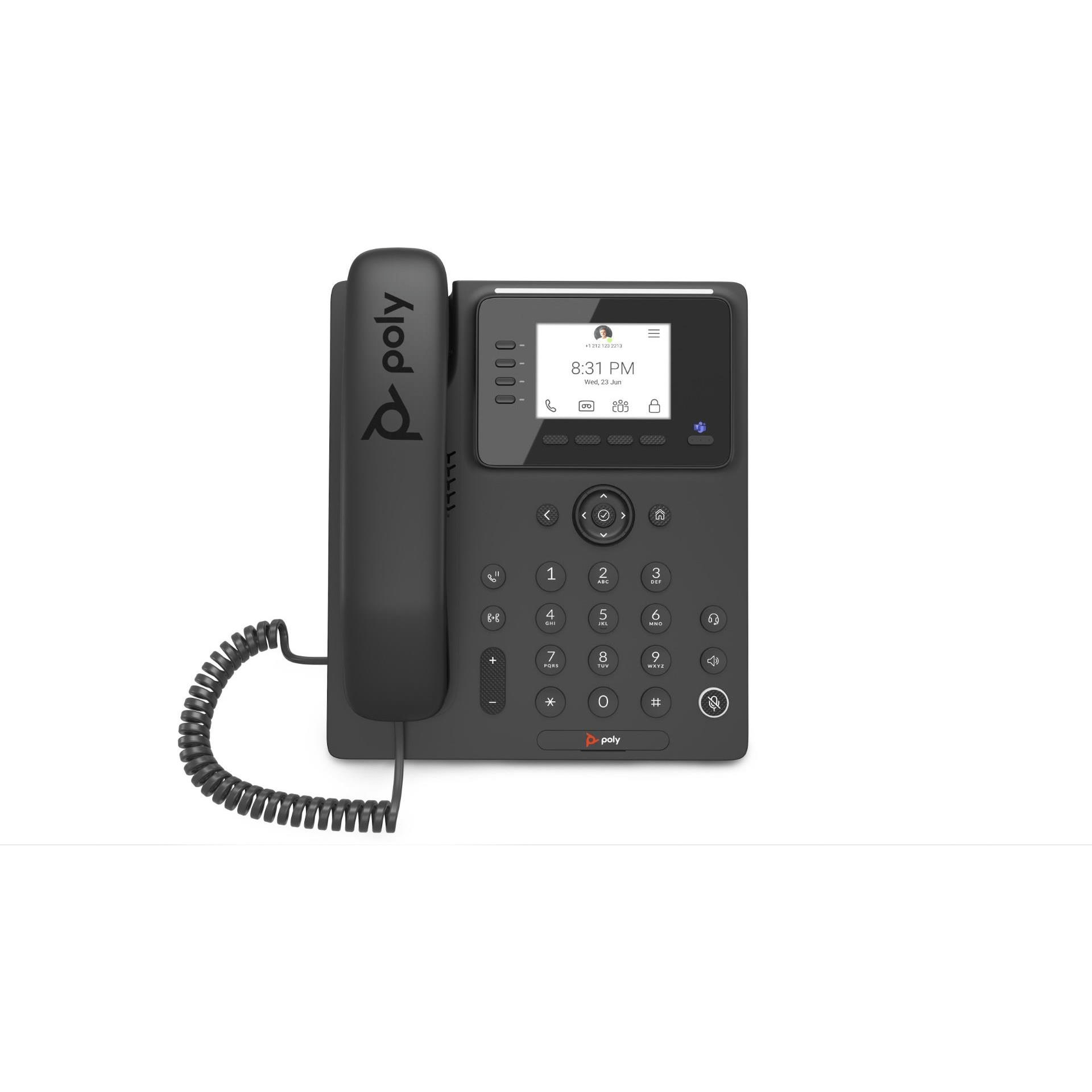Poly CCX 350 Business Media Phone for Microsoft Teams and PoE-enabled