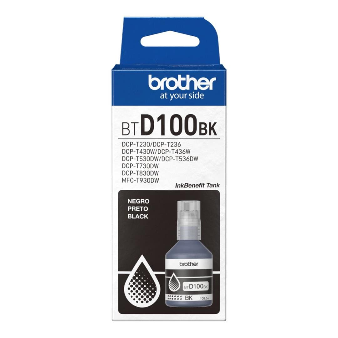 Brother BTD100BK Black Ink Bottle Original 8ZCCE100140 Single-pack ...