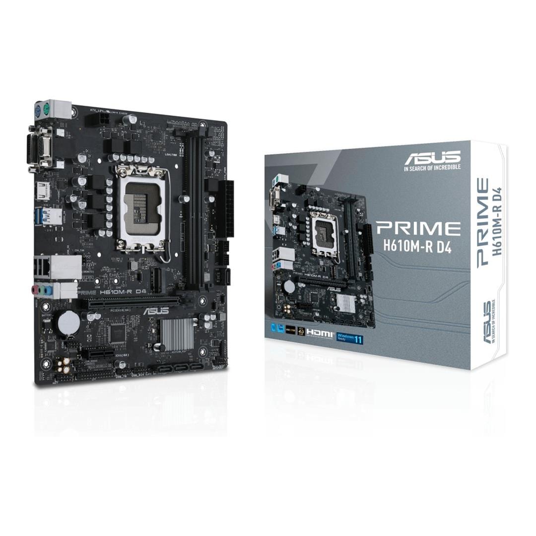 ASUS Prime H610M-R D4 Intel LGA 1700 micro ATX Motherboard 90MB1B40-M0 ...