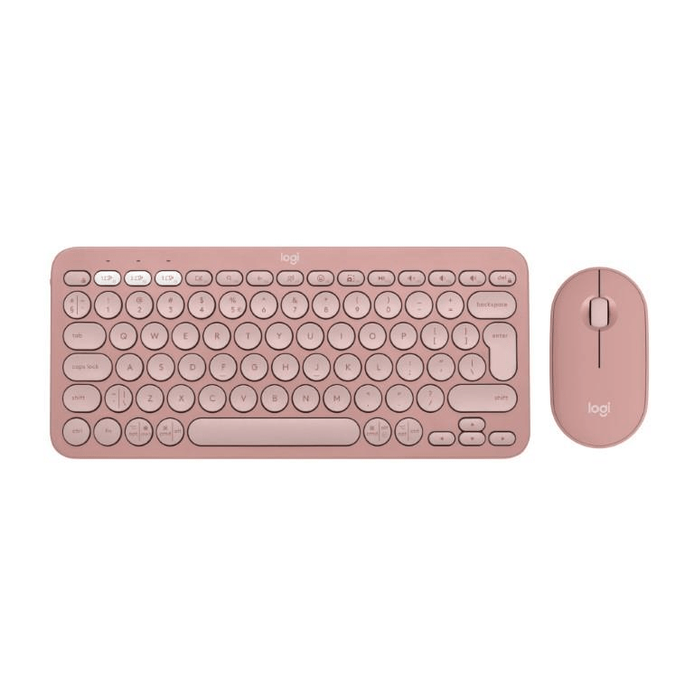 Logitech Pebble 2 Wireless Keyboard and Mouse Combo Rose 920-012241 ...