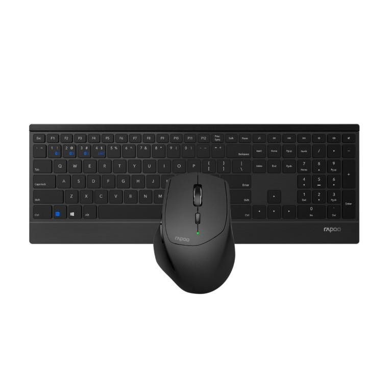 Rapoo 9500M Multi-Mode Wireless Ultra-Slim Keyboard and Mouse Combo ...