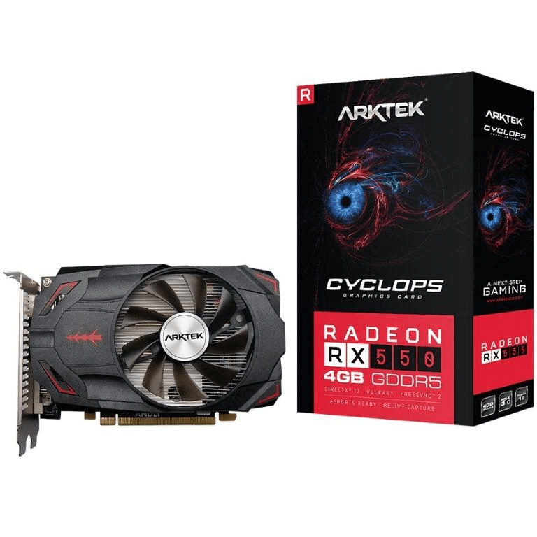 Arktek AMD Radeon RX550 4GB GDDR5 Graphics Card AKR550D5S4GH1 – FirstShop