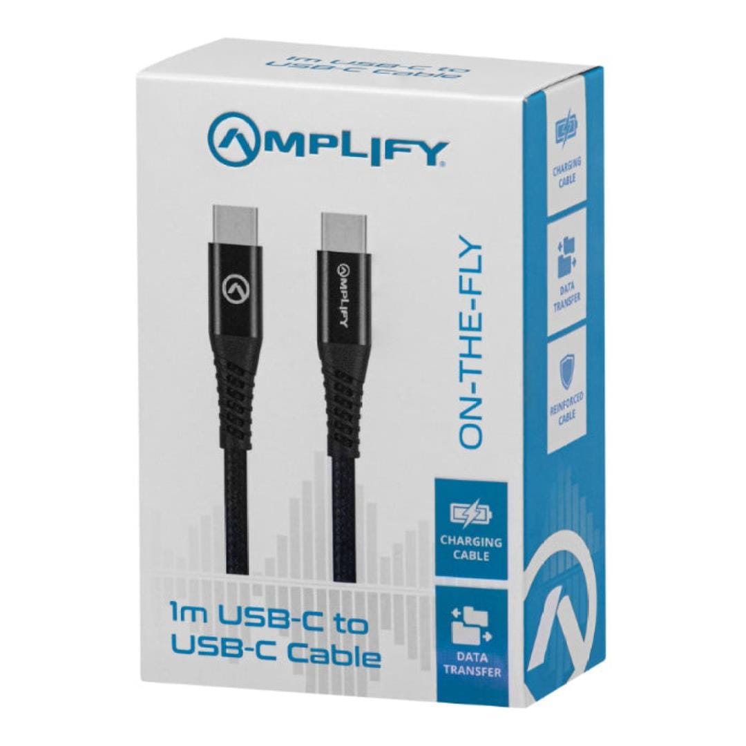 Amplify On The Fly 1M USB-C to USB-C Charging Cable AM-PDQ010-BK ...