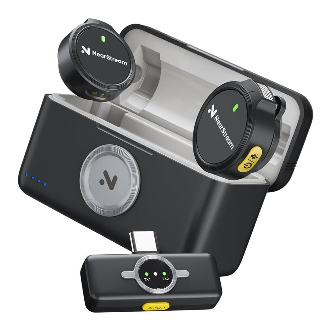 NearStream AWM25T AI Noise-Canceling All-In-One Lavalier Wireless Micr ...