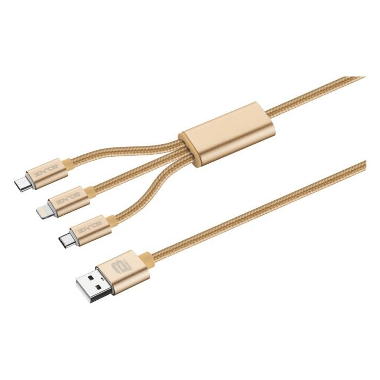 Bounce Cord Series 3-in-1 USB Charge Cable Gold BO-20011-GD – FirstShop