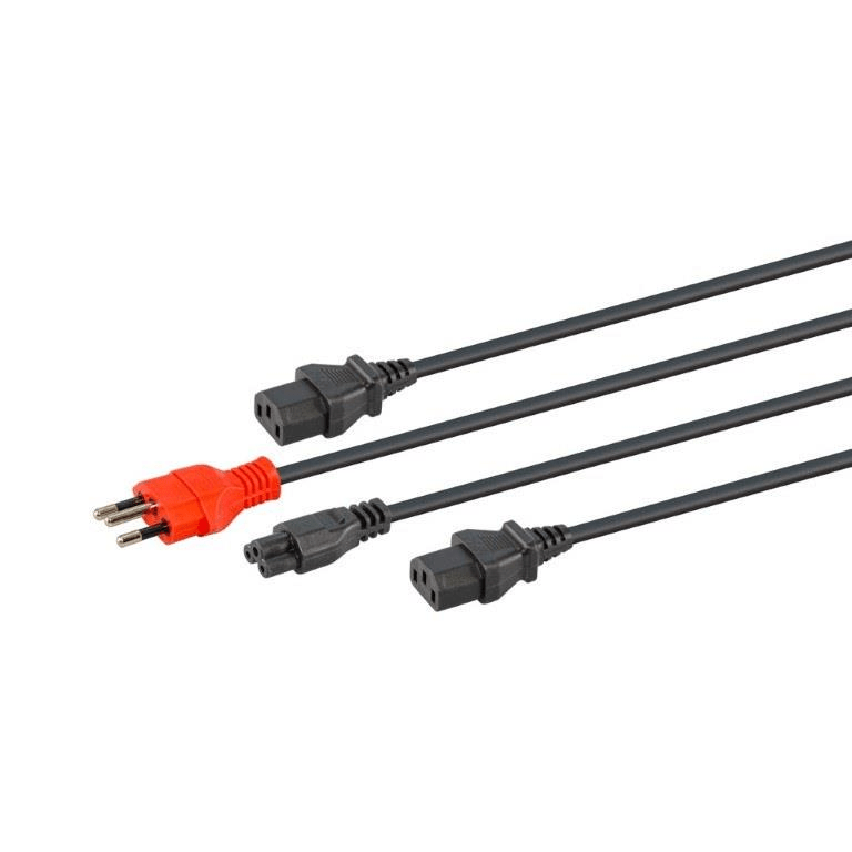 LinkQnet Multi-Headed to Slimline 3-Pin Power Cable 4m CAB-PWR-DNSA-2I ...
