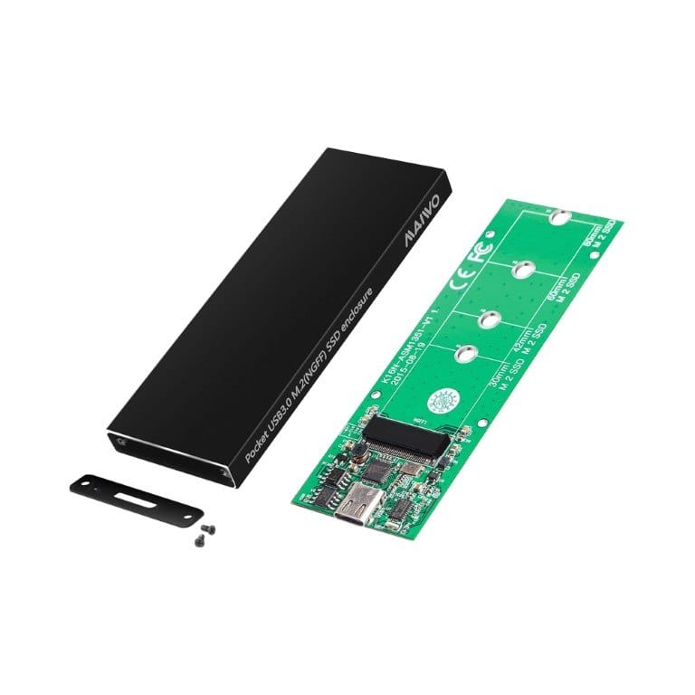 Maiwo K16NC Type-C M.2 NGFF SSD Enclosure CAS-TYPE-C-M2-SSD-BK – FirstShop
