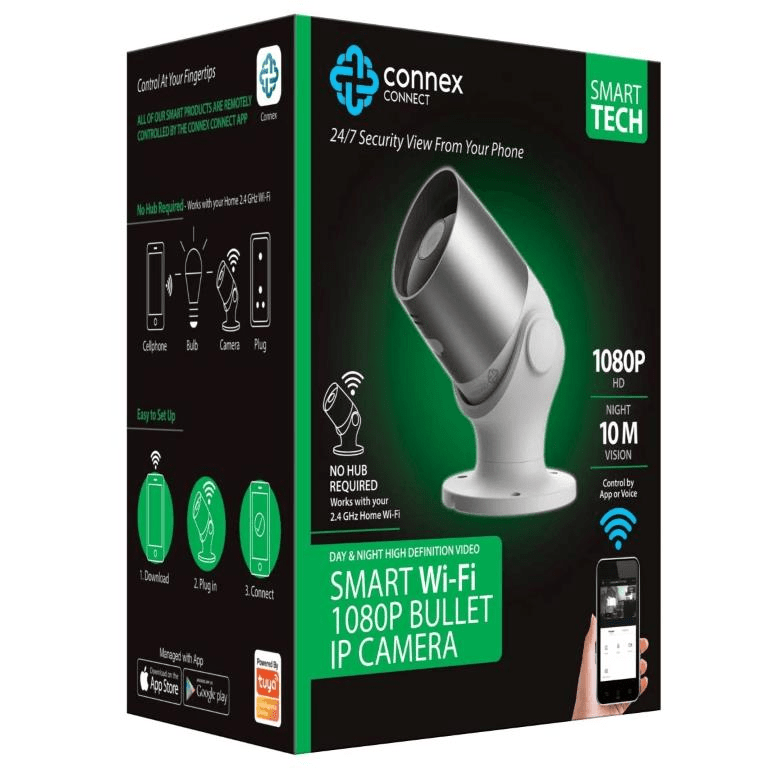 Connex Smart WiFi 1080p 4mm Outdoor Bullet Network Camera CC-C1003