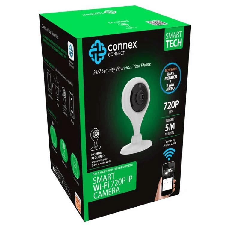 Connex Smart WiFi 720p 3.6mm Indoor Network Camera CC-C2003 – FirstShop