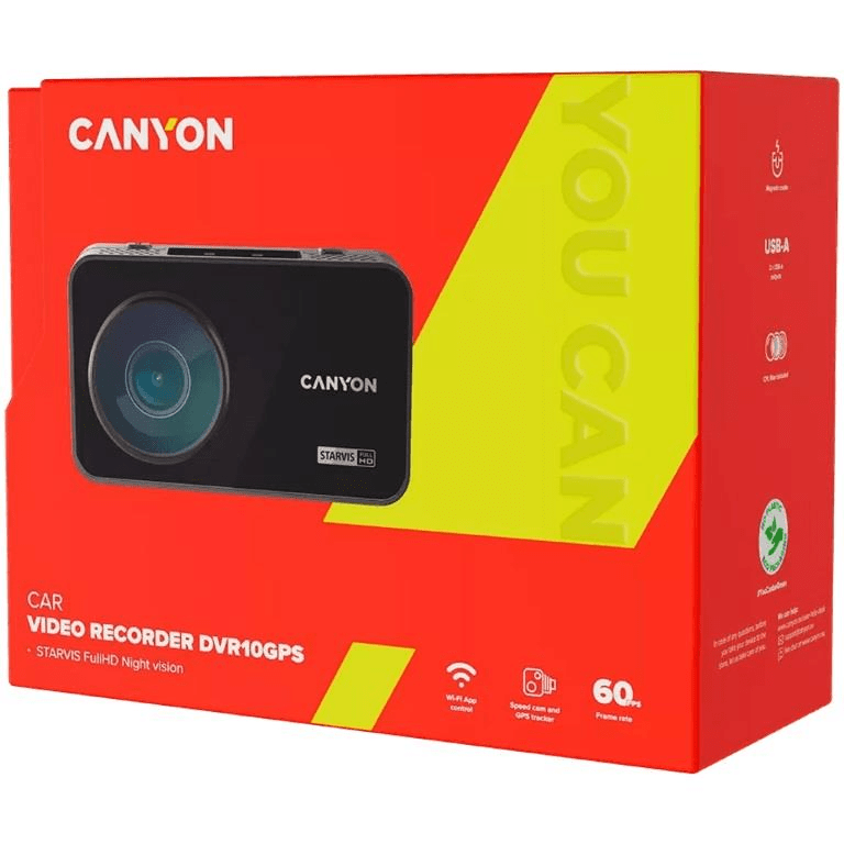 Canyon DVR10GPS 2MP Dashcam Video Recorder CND-DVR10GPS – FirstShop