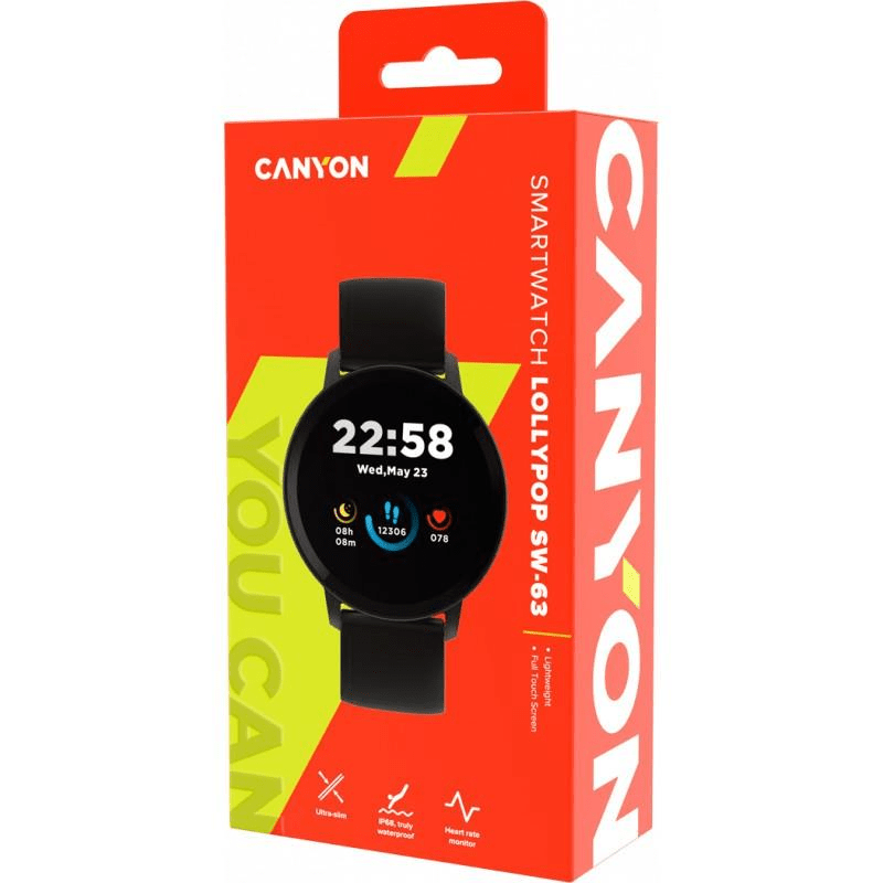 Canyon SW-63 Lollypop Smart Watch Black CNS-SW63BB – FirstShop