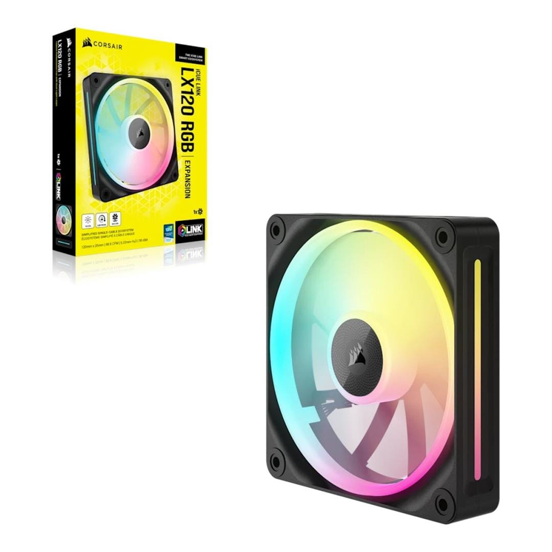 Corsair iCUE LINK LX120 RGB 120mm PWM Computer Case Expansion Fan CO-9 ...