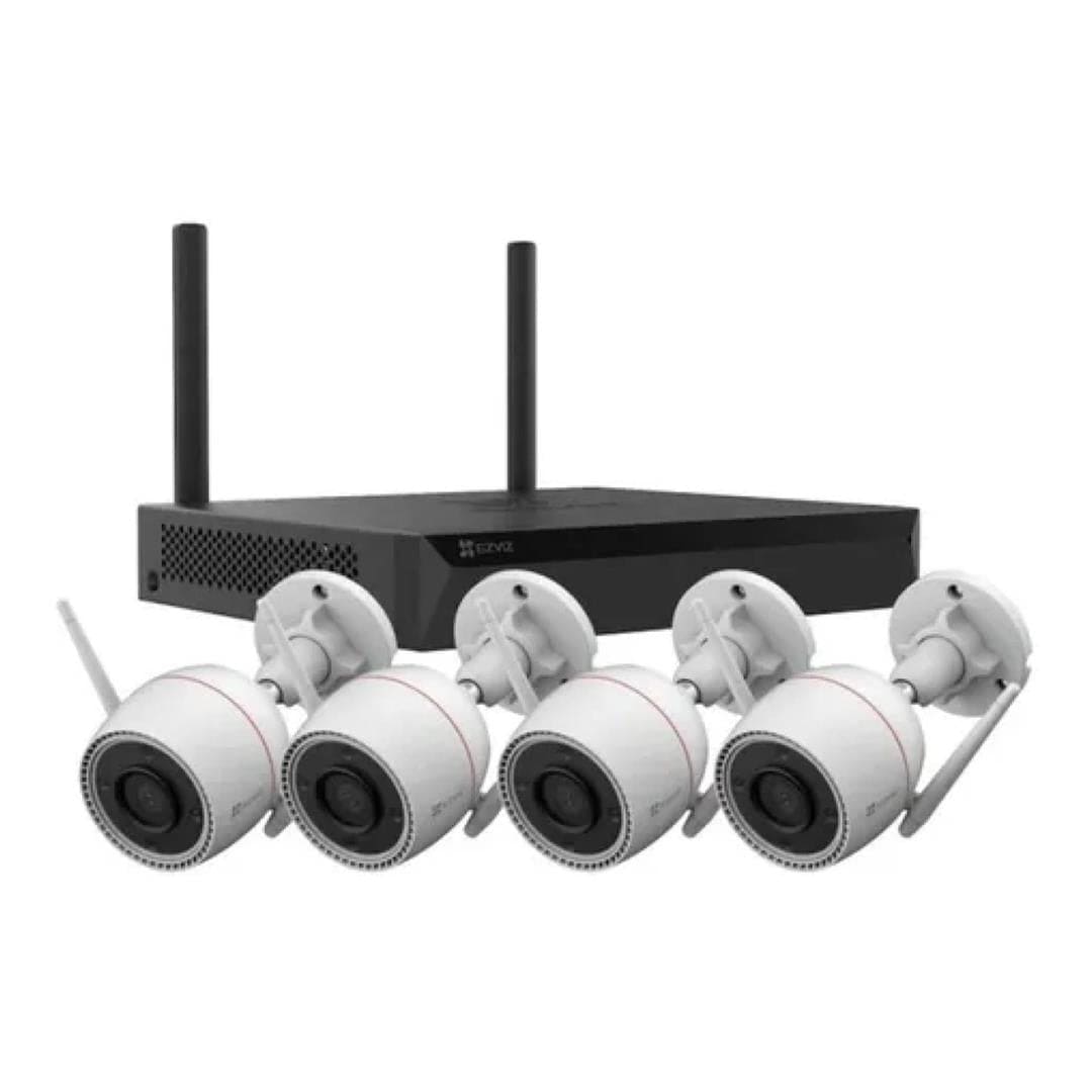 EZVIZ H3c 2K Smart Wi-Fi Camera Security System NVR Kit CS-BW3844-A0E6 ...