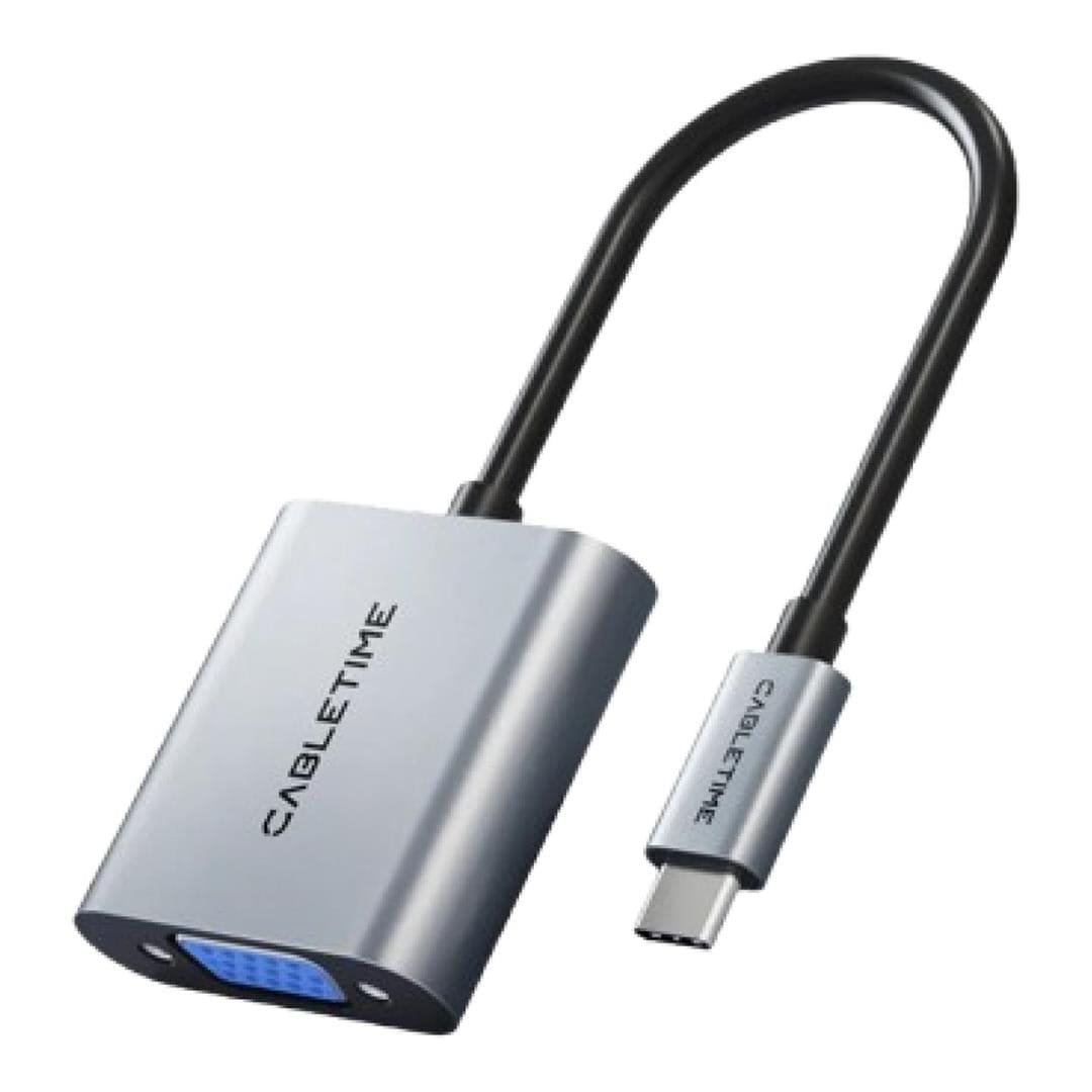 Cabletime CP17A Type-C to VGA Female Adapter Silver CT-160-PU31-CMVGA1 ...