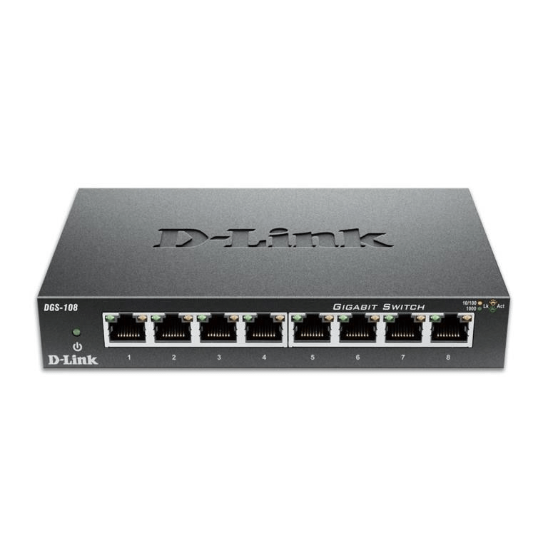 D-Link 8-port Gigabit Unmanaged Desktop Switch DGS-108 – FirstShop