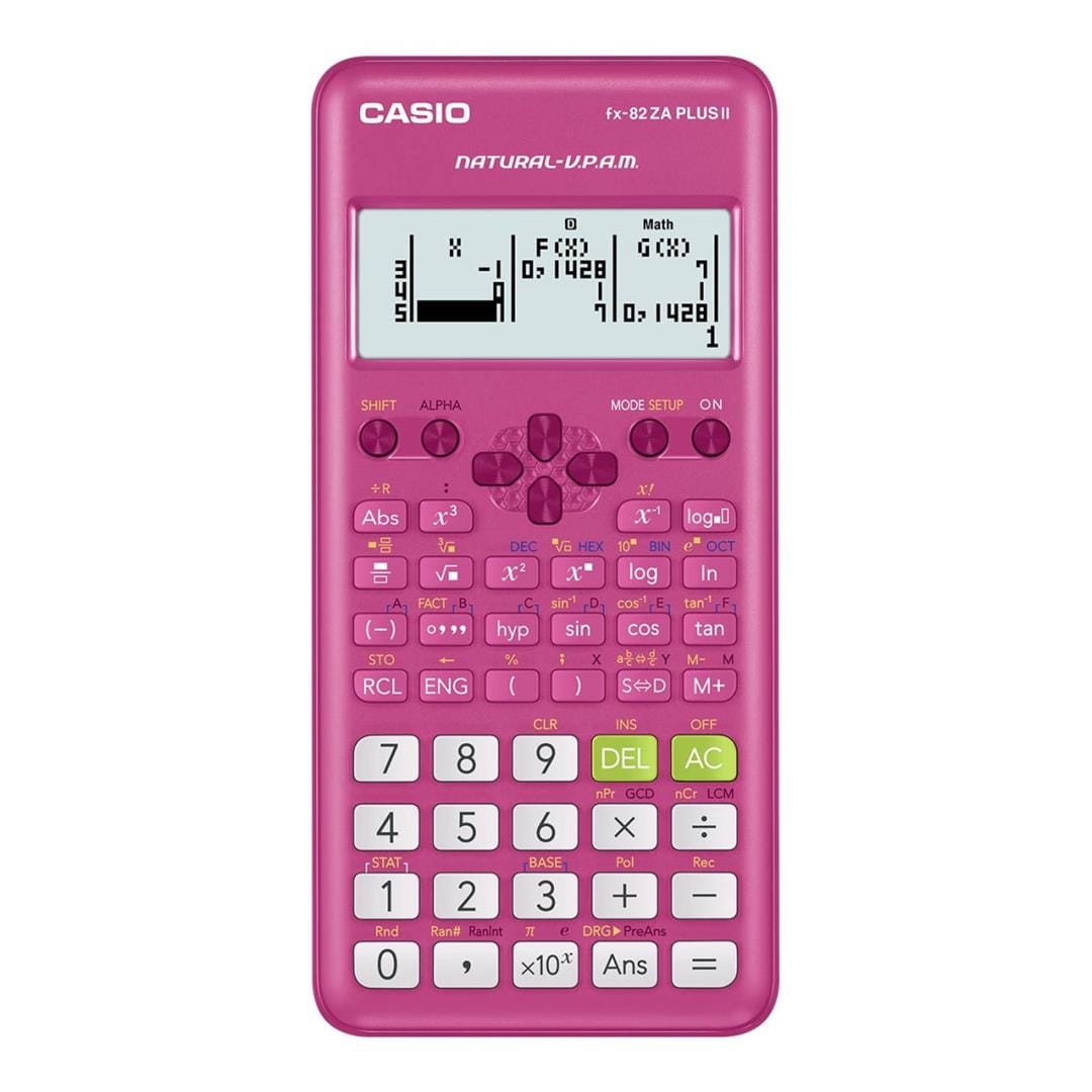 Casio fx-82ZA PLUSII Standard Scientific Calculator Pink – FirstShop