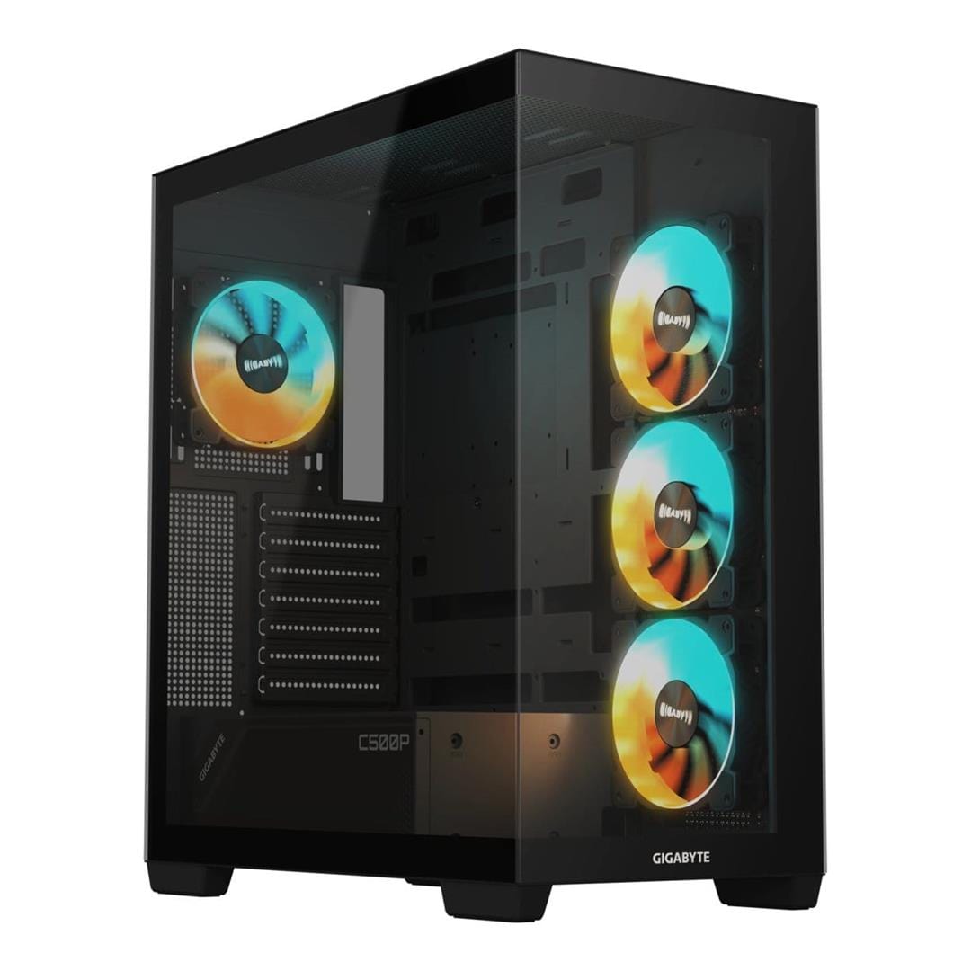 Gigabyte C500 Panoramic Stealth ATX Midi Tower PC Case Black GB-C500P ...