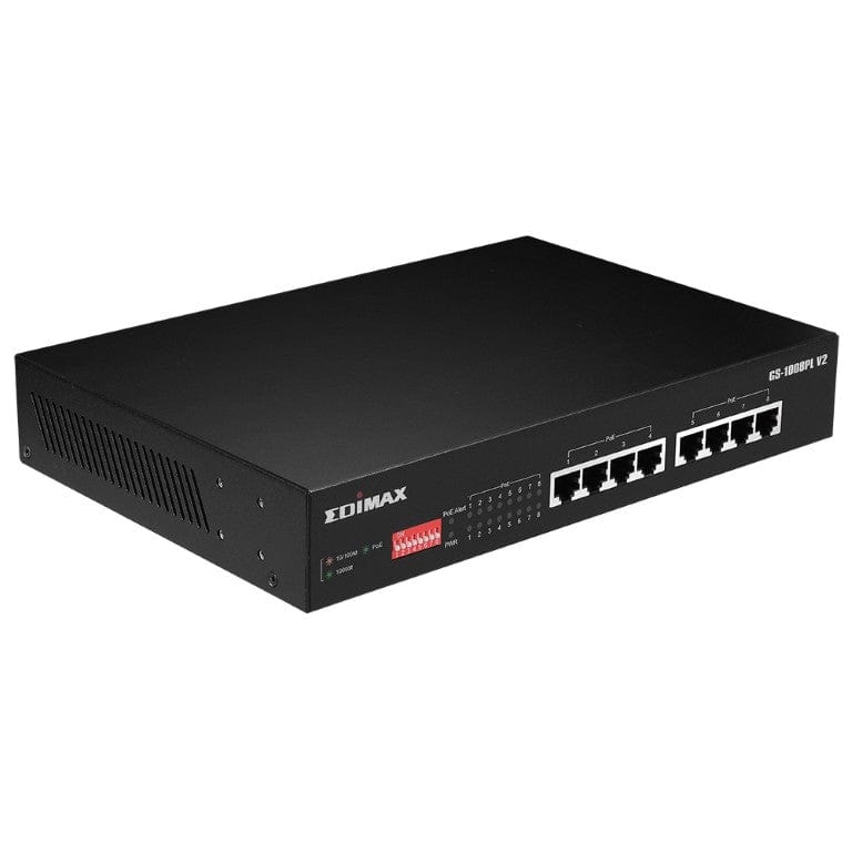Edimax 8-port Gigabit PoE+ Long Range Ethernet Unmanaged Switch with D