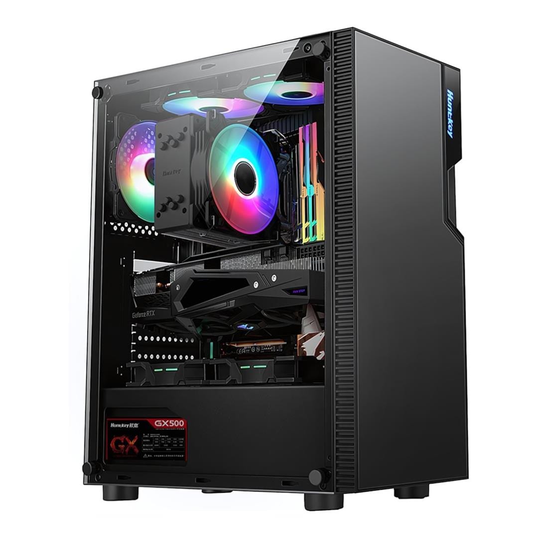 Huntkey GS450C Mid-Tower ATX PC Case - Black – FirstShop