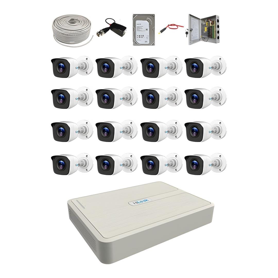 HiLook 16-ch DVR DIY Kit with 1TB SSD and 16x 2MP Bullet Cameras HIL-2 ...