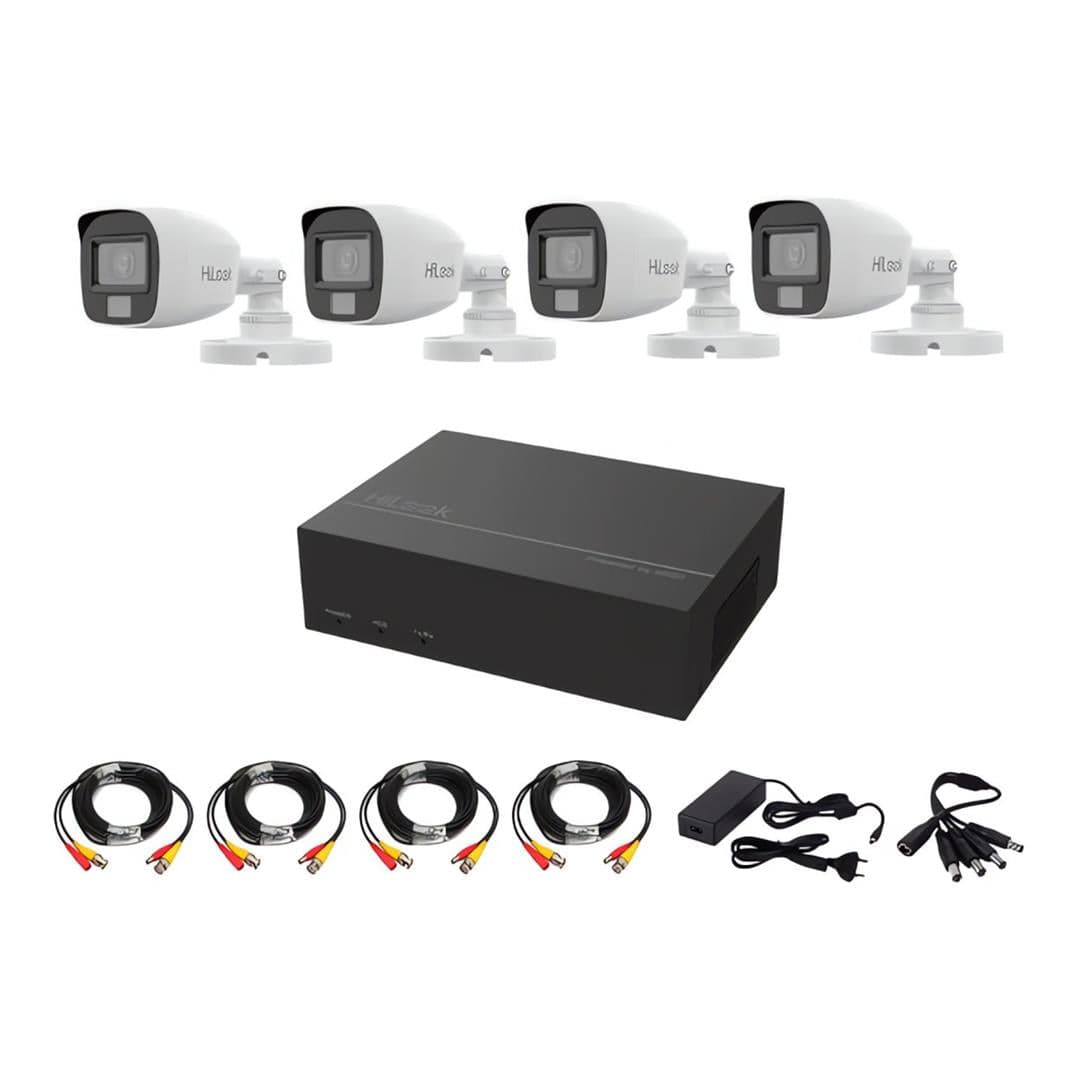 HiLook 4-ch DVR DIY Kit with 330GB SSD and 4x 2MP Bullet Cameras HIL-2 ...