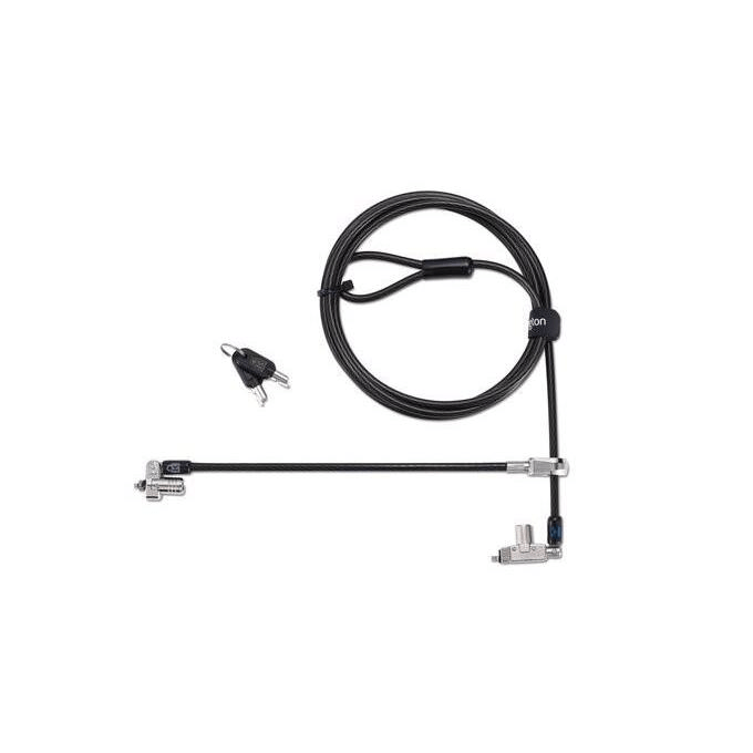 Kensington Slim N17 2.0 Keyed Dual Head Notebook Lock for Wedge-Shaped ...