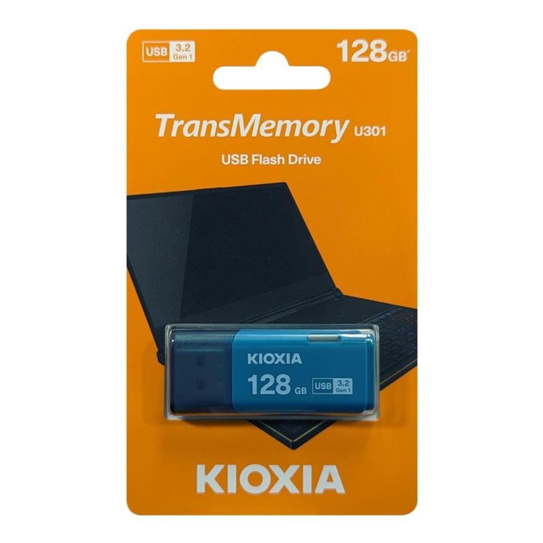 Kioxia TransMemory U301 128GB Type-A Flash Drive Light Blue LU301L128G ...