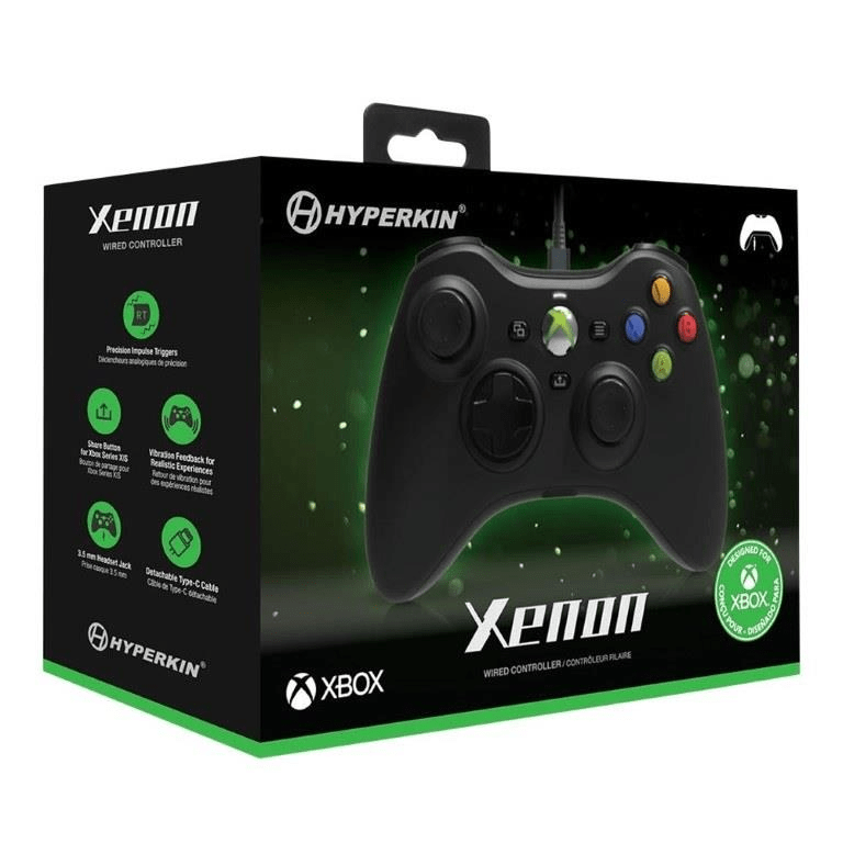 Hyperkin Xenon Wired Xbox Controller - Black M01368-BK – FirstShop