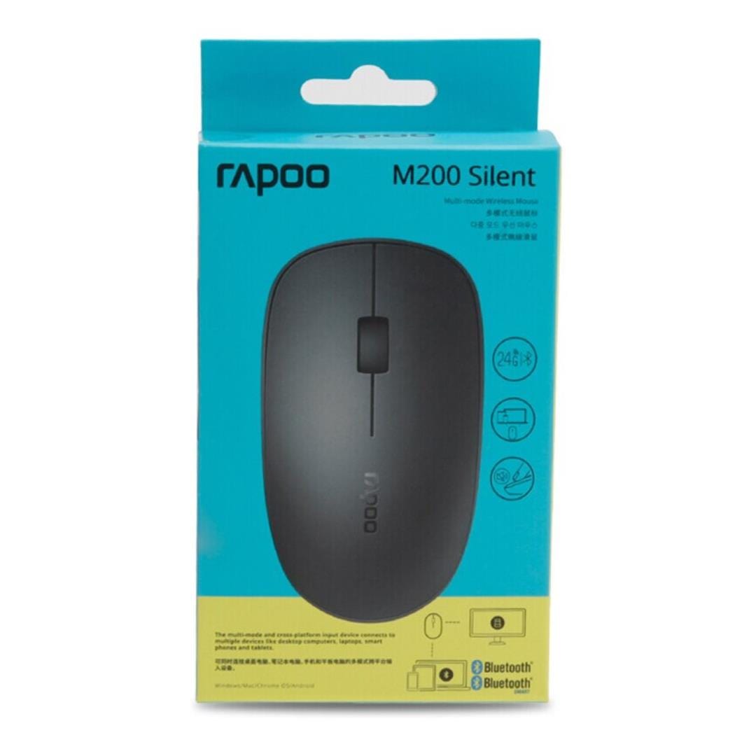 Rapoo M200 Silent Multi-Mode Wireless Mouse Black – FirstShop