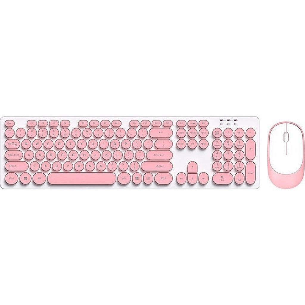 Tuff-Luv Wireless Keyboard and Mouse Combo Pink MF2391 – FirstShop