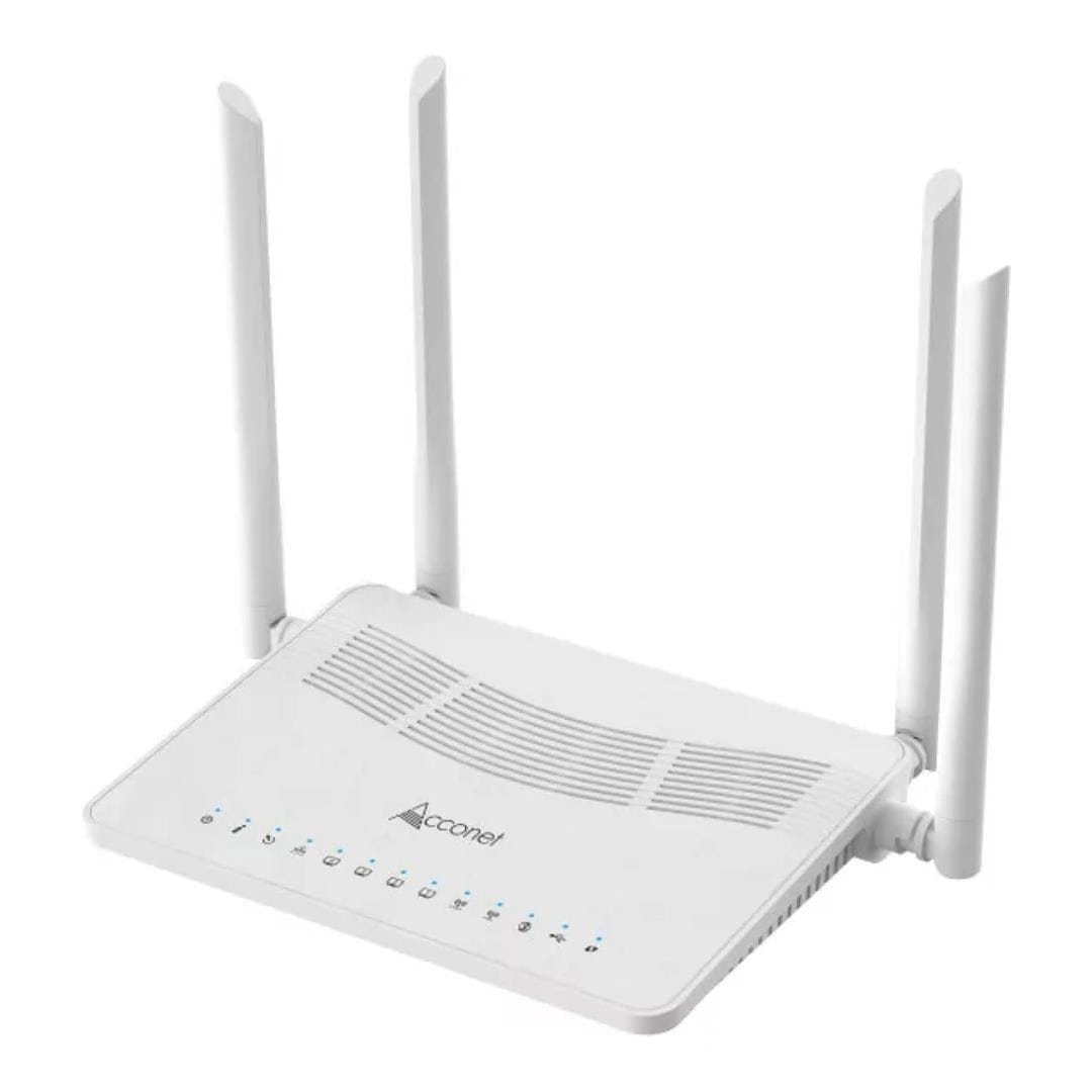 Acconet Wi-Fi 6 xPON 4-port Gigabit Wireless ONU/ONT Home Gateway Unit ...