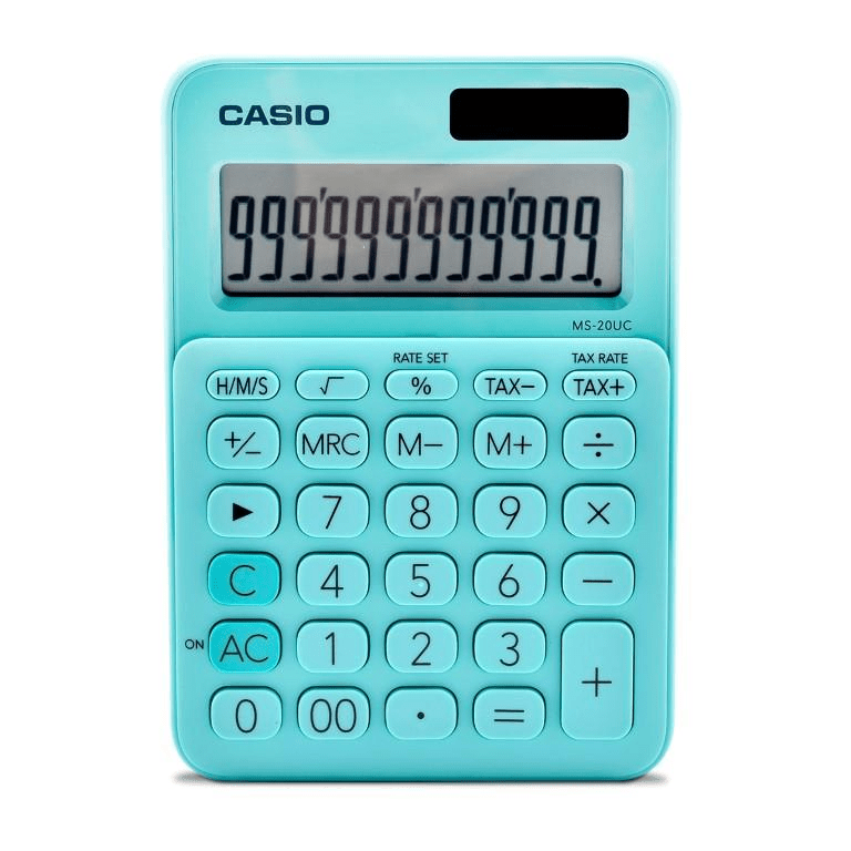 Casio MS-20UC 12-Digit Desktop Calculator Green MS-20UC-GN-S-EC – FirstShop