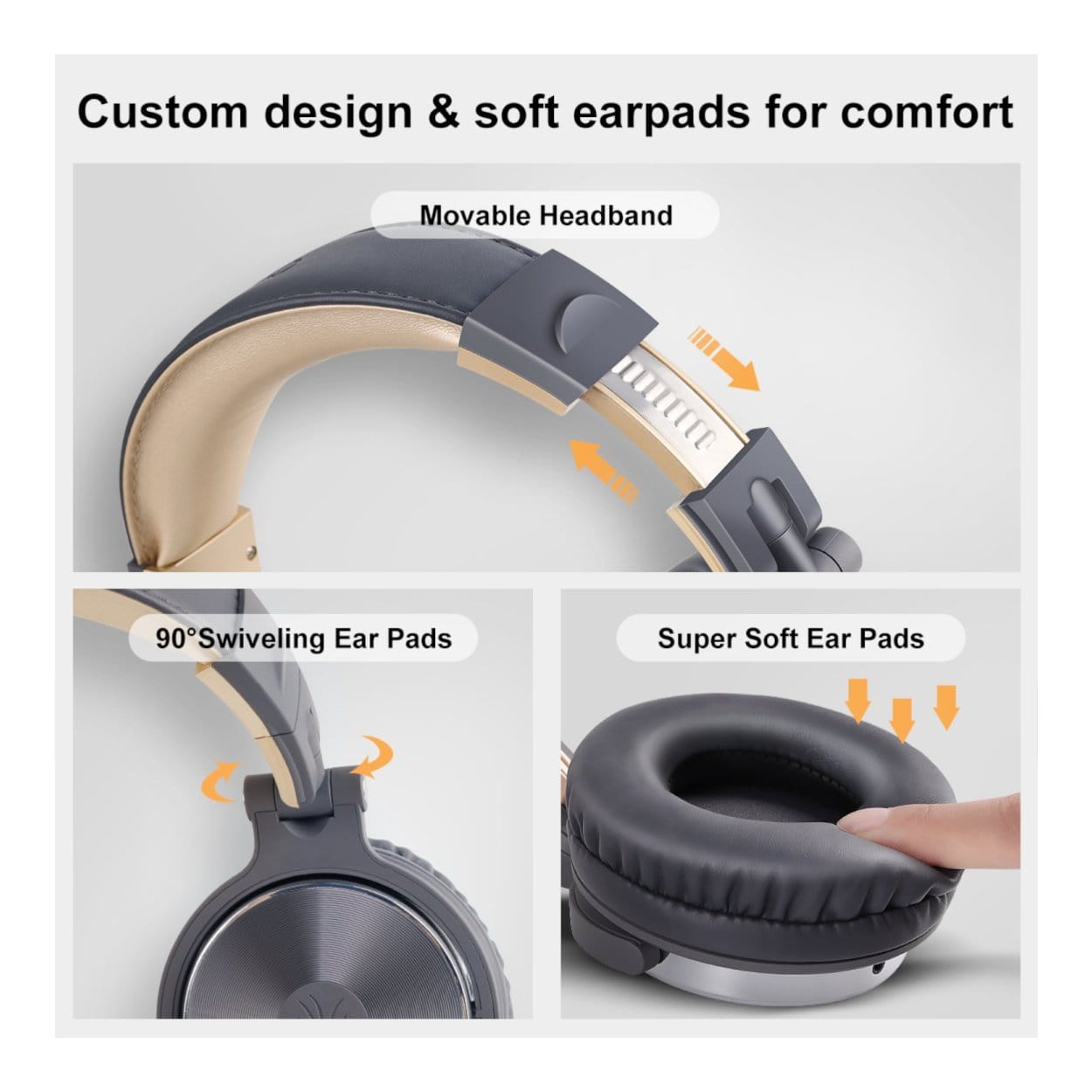 Oneodio Pro 10 Professional Wired Over Ear DJ and Studio Monitoring He ...