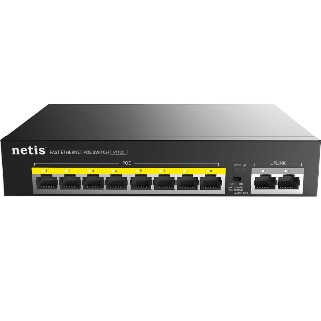 Netis System P110C 8POE+2RJ45 100M Standard Unmanaged Gigabit Ethernet