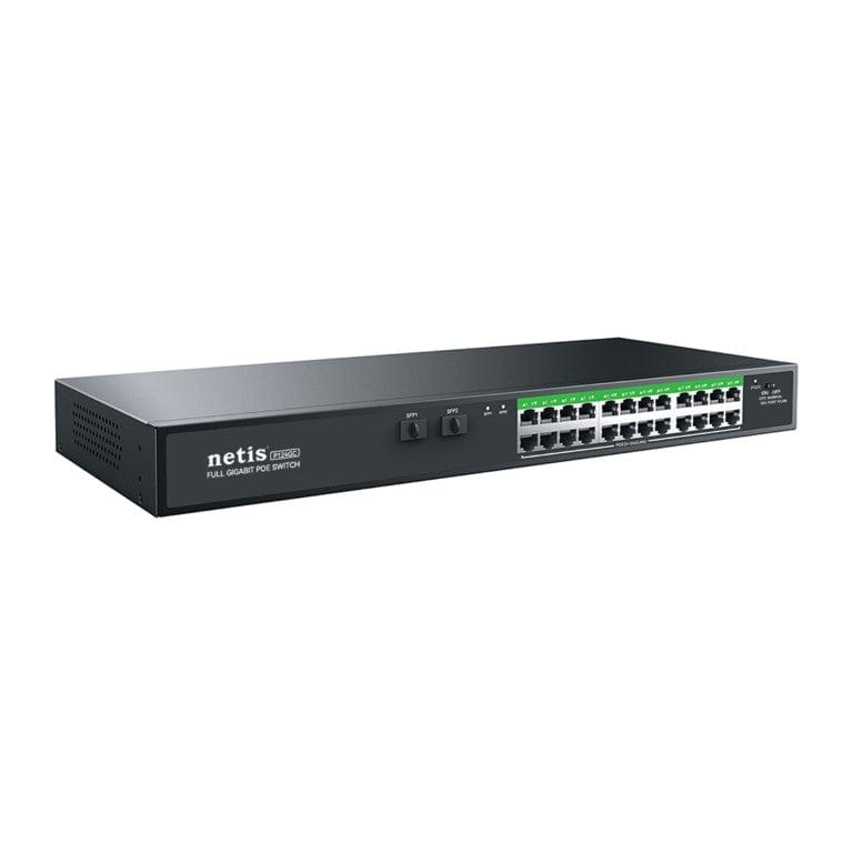 Netis P124GC 24-port GbE PoE Switch with 2x SFP ports – FirstShop