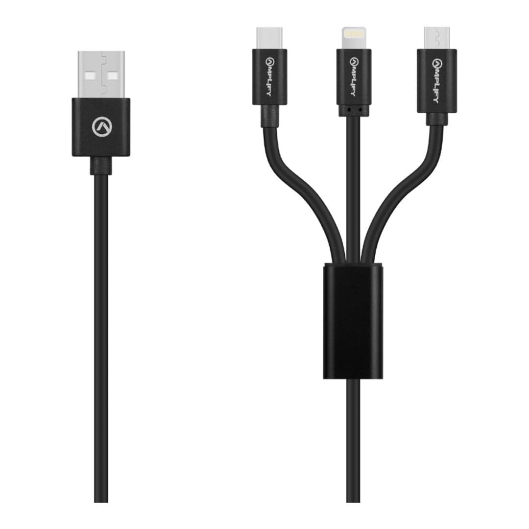 Pro Bass On The Go 3-in-1 1m Multi Charging Cable Black PB-PDQ003-BK ...
