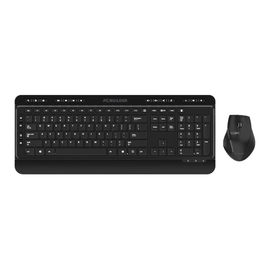 PCBuilder Alpha Silent Wireless Keyboard and Mouse Combo PCB-KBC-ALPHA ...