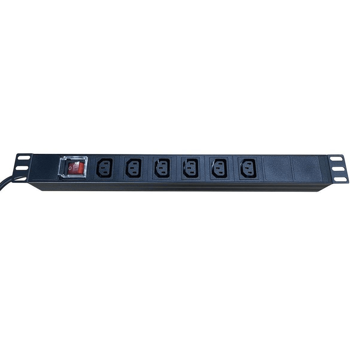 PDU 19" 1U 6 Way 10A IEC Outlet With On/Off Switch PDU6-IEC