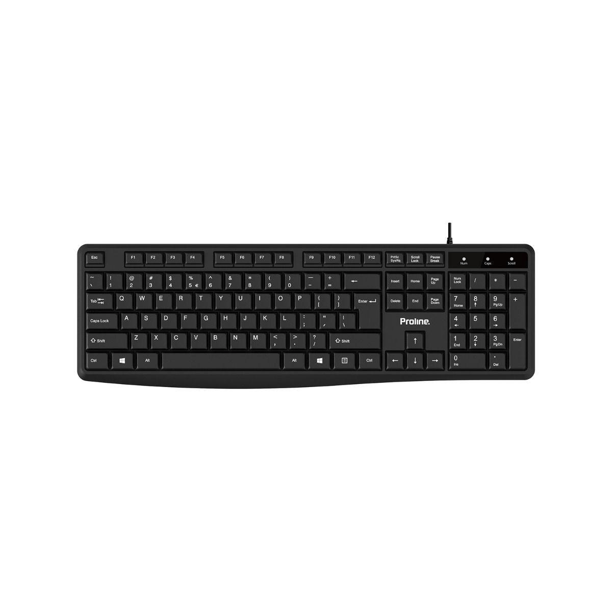 Proline USB Keyboard Black 1 Point 4M Cable PK-108 – FirstShop