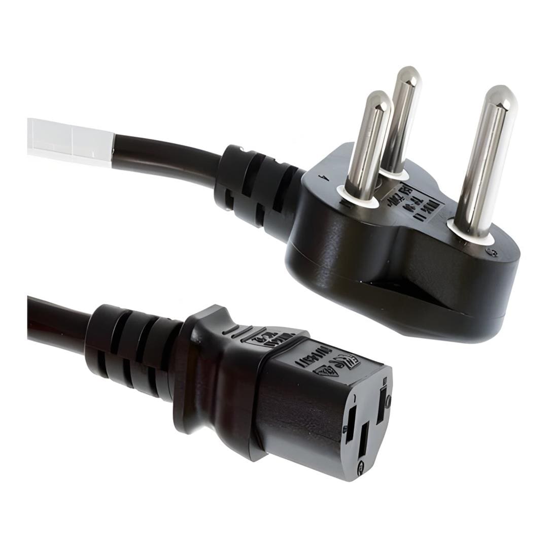 Power Cable 3-pin Black Plug 1.8m Single POW-STD-SINGLE – FirstShop