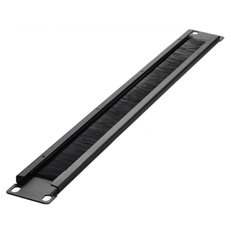 Connect 1U Brush Panel Black PP1UBMB